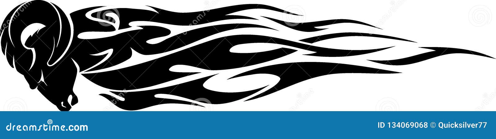 Ram Head Flame Vector Illustration | CartoonDealer.com #134069068