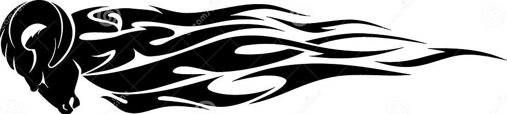 Ram Head Flame stock vector. Illustration of shadow - 134069068