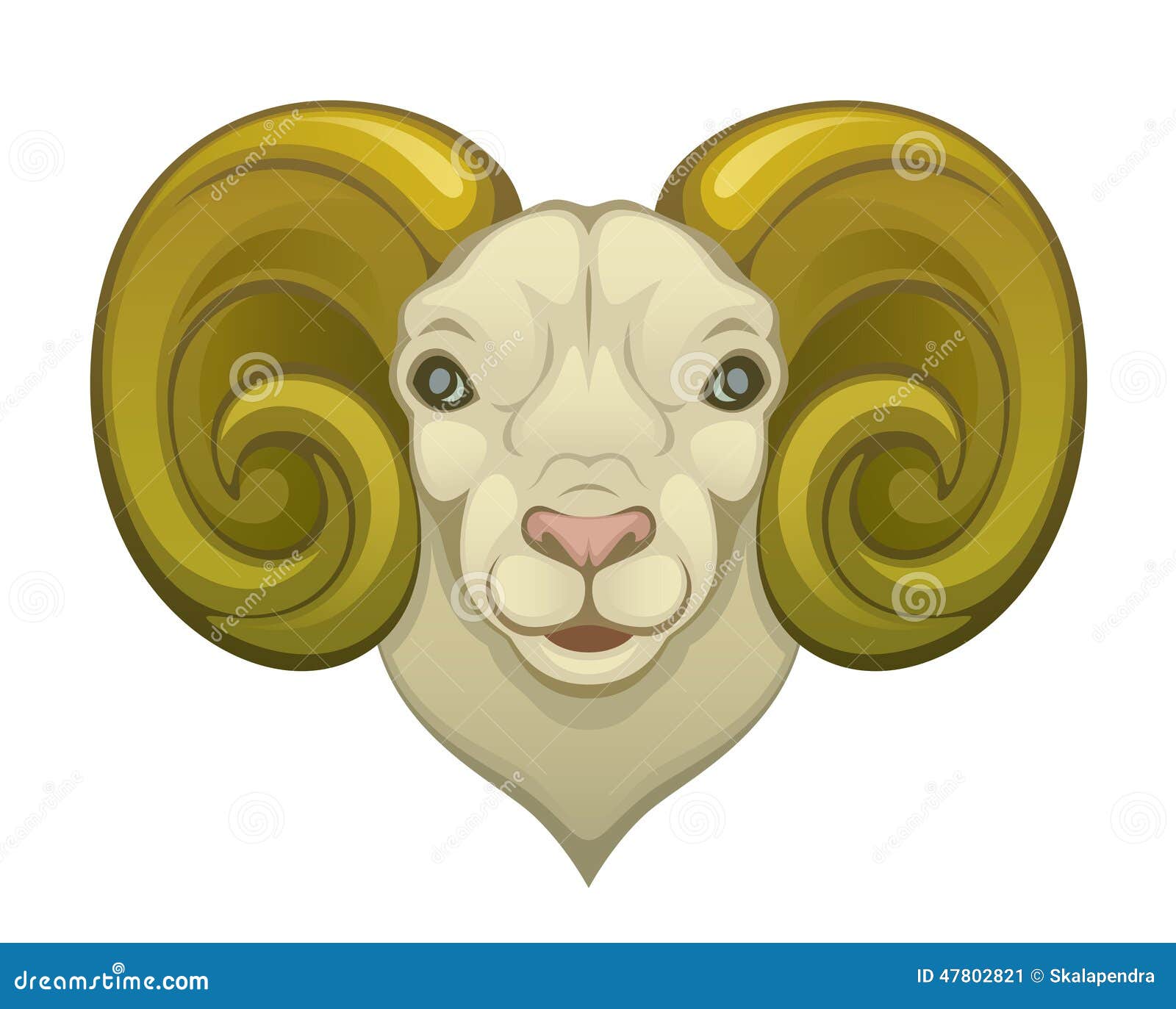 Ram Head Cartoon