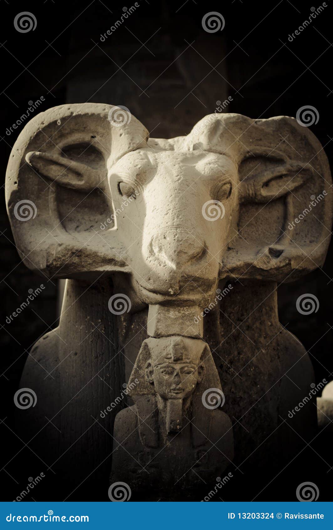 Ram Headed Sphinx Sculpture, Karnak, Egypt. Stock Photo - Image of ...