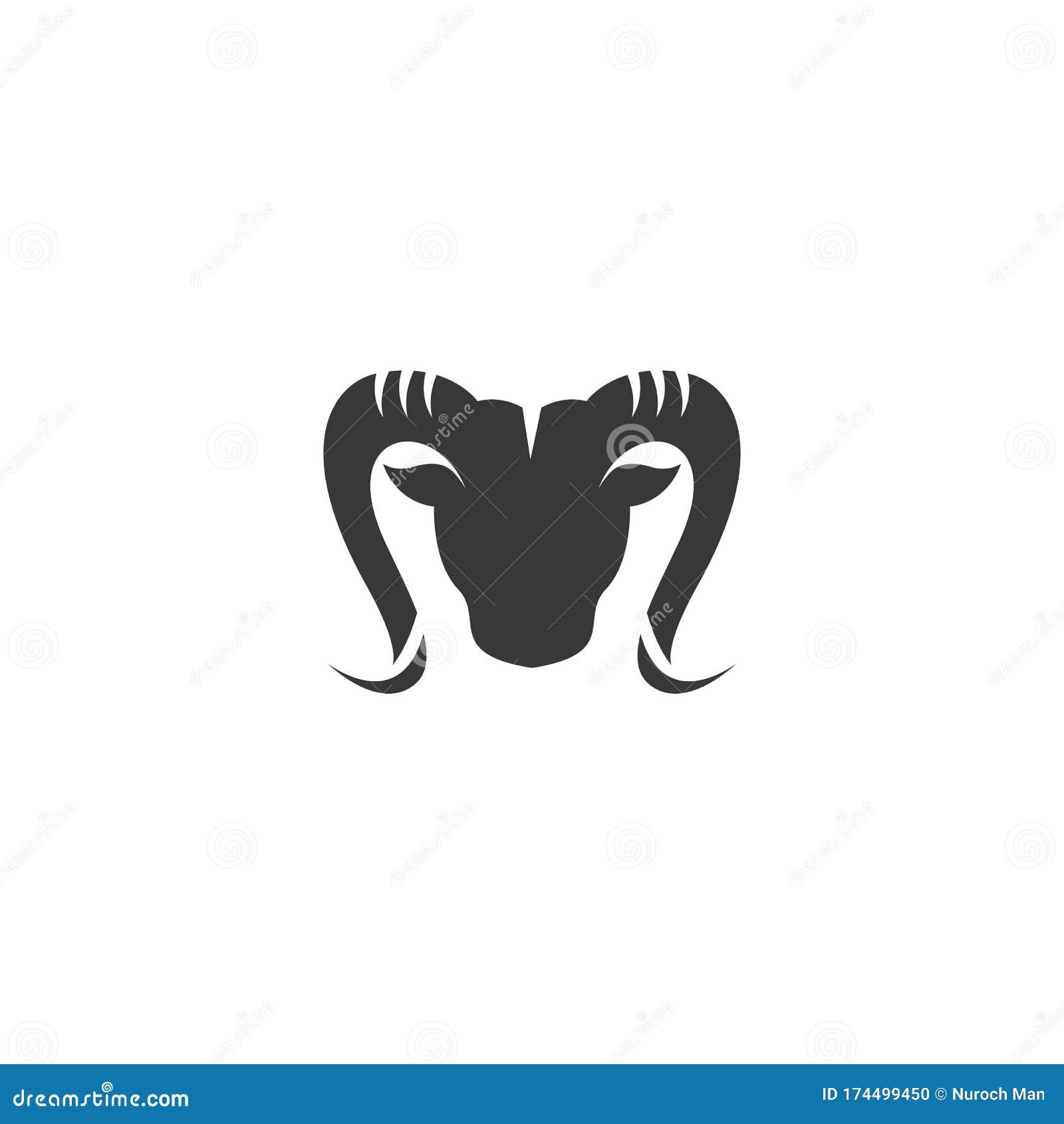 Ram Horns Vector Logo Icons Template. Stock Vector - Illustration of ...