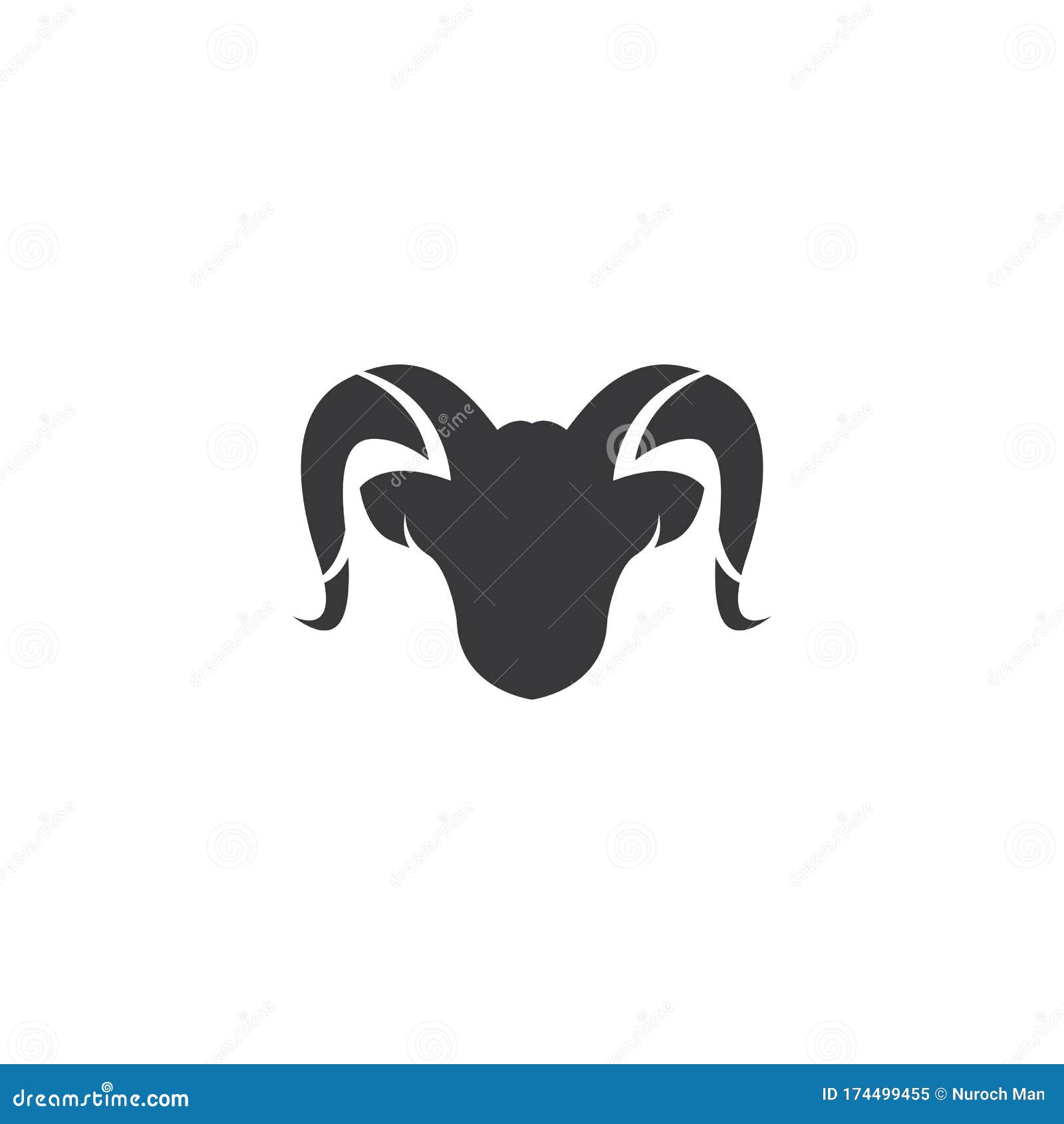Ram Horns Vector Logo Icons Template. Stock Vector - Illustration of ...