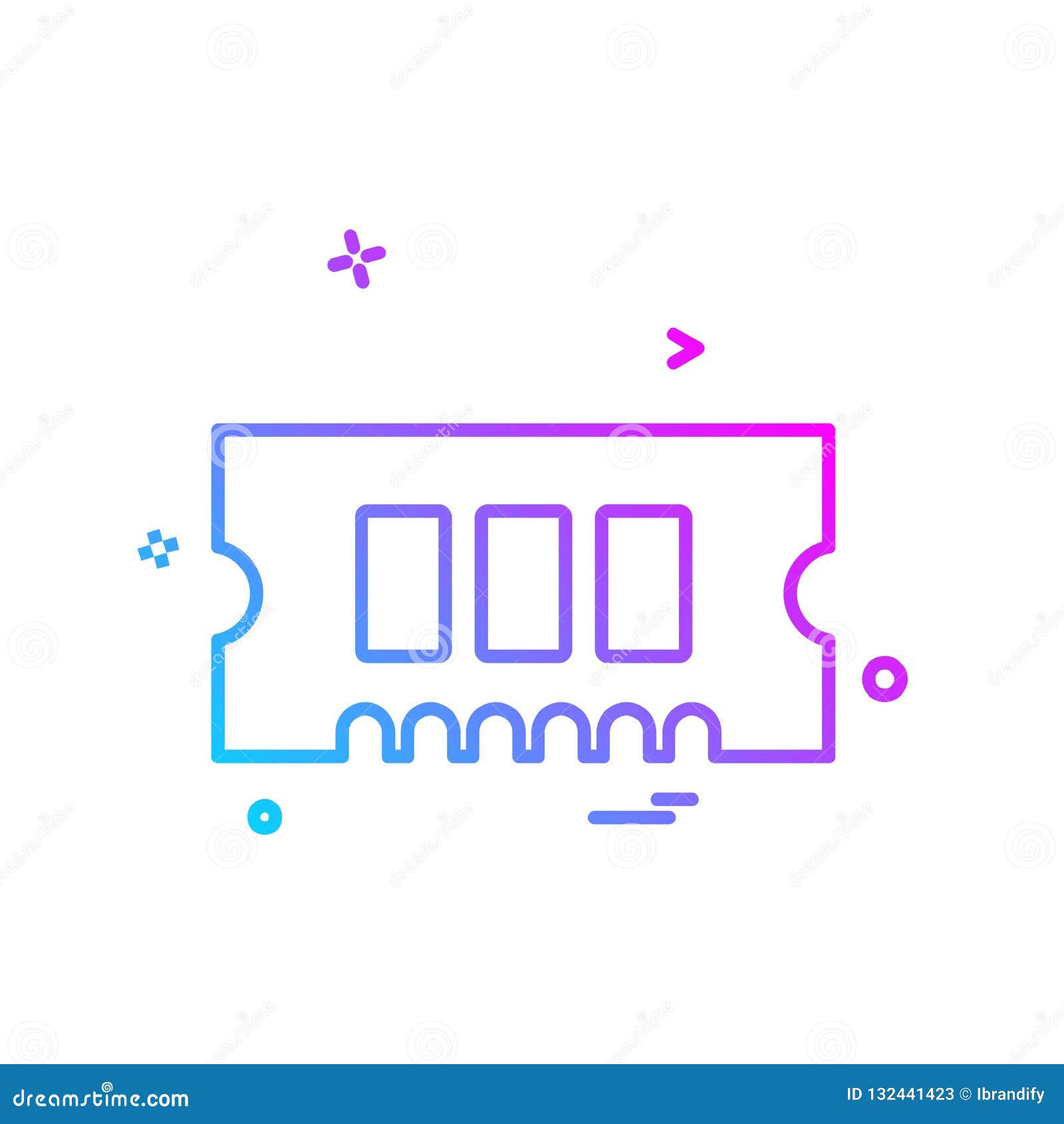 RAM icon design vector stock vector. Illustration of concept - 132441423