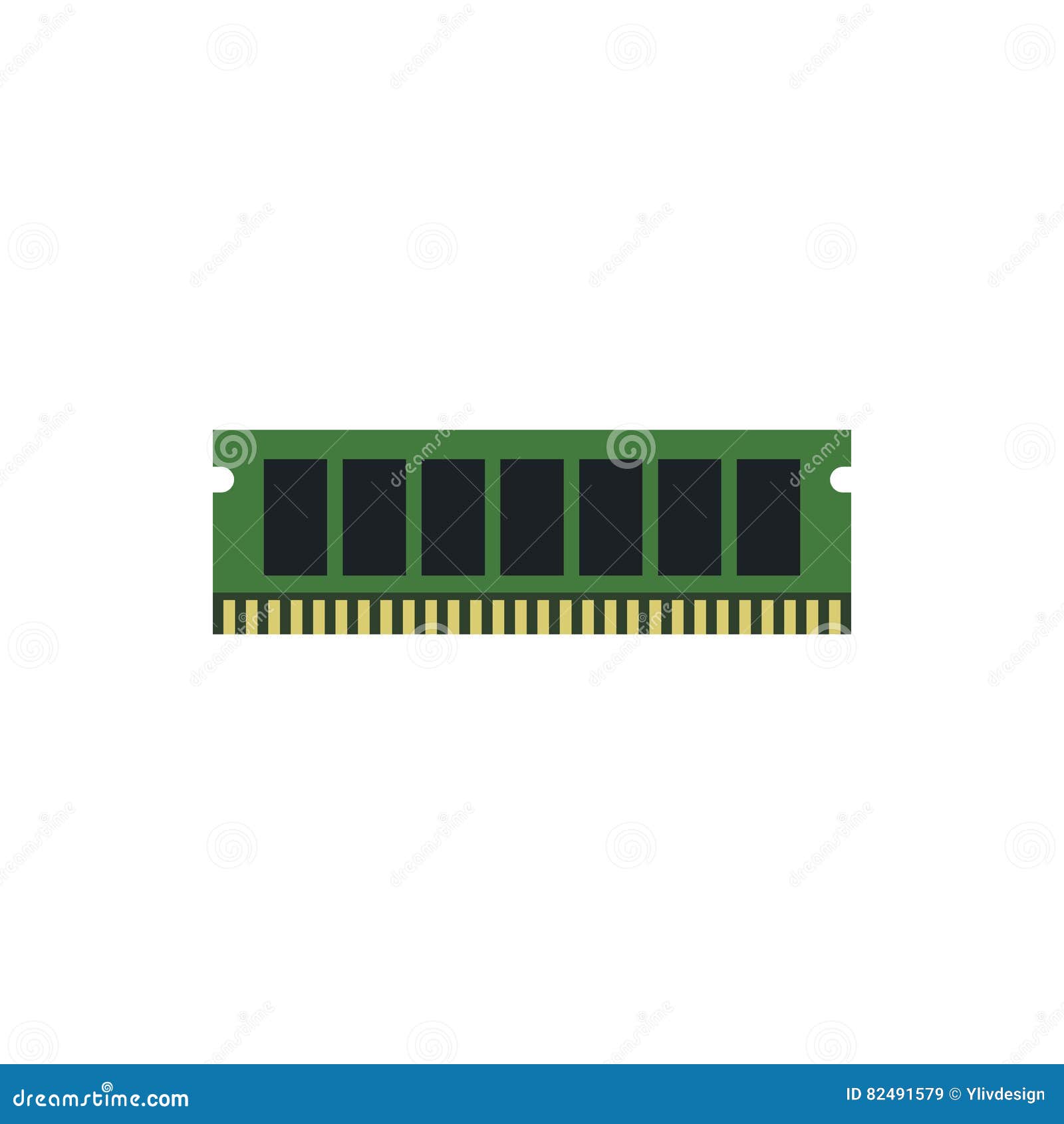 RAM icon, flat style stock vector. Illustration of design - 82491579