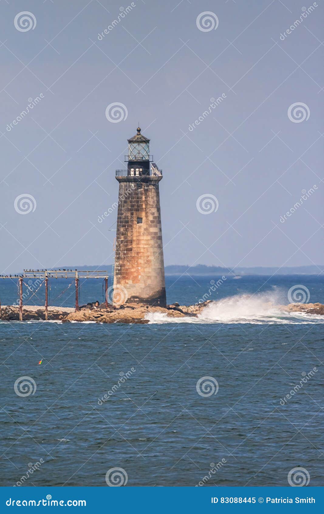Ram Island Ledge Light - Maine Stock Image - Image of lighthouse ...