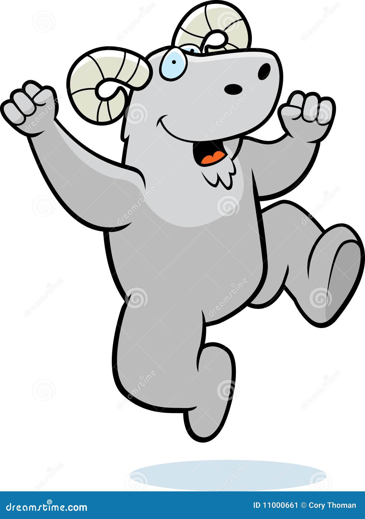 Ram Jumping stock vector. Illustration of happy, animal - 11000661