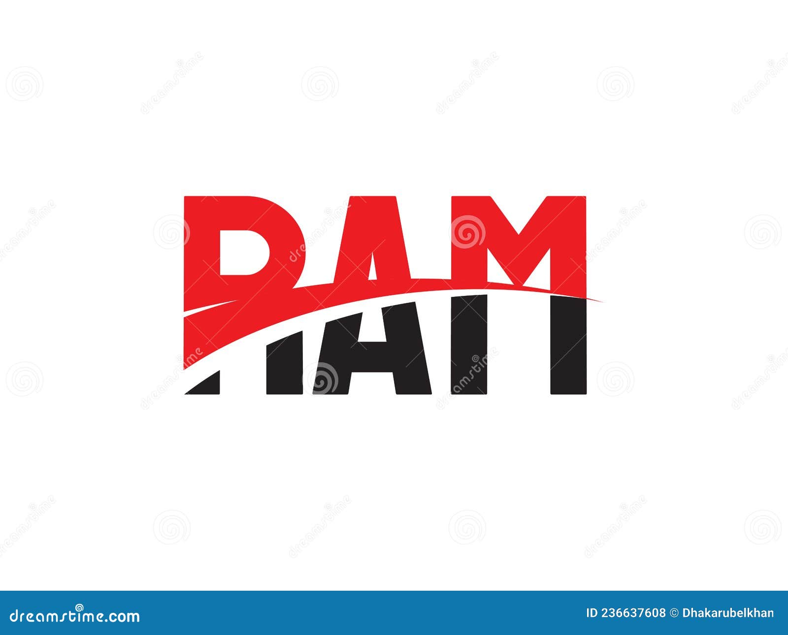 RAM Letter Initial Logo Design Vector Illustration Stock Vector ...