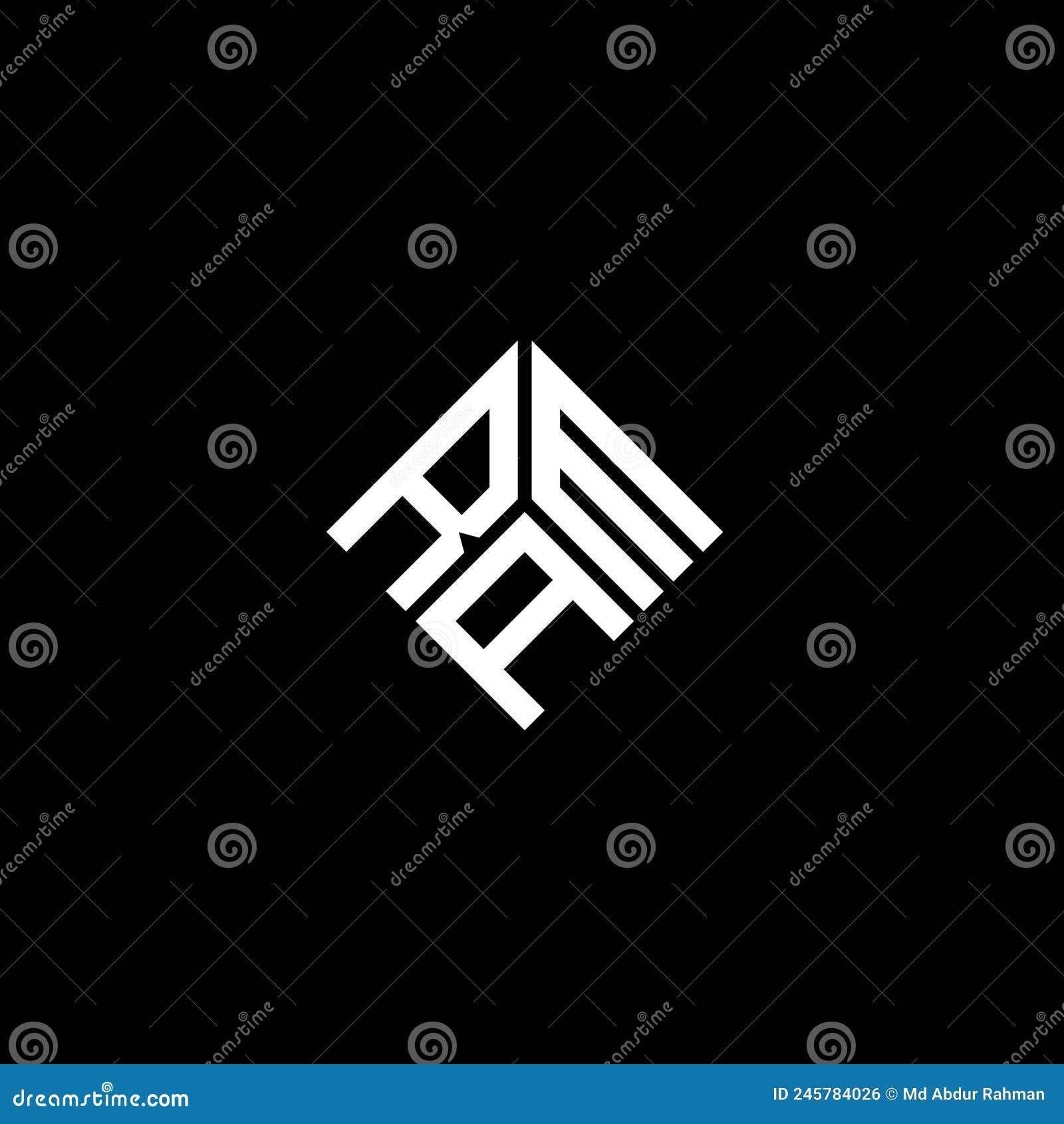 RAM Letter Logo Design on Black Background. RAM Creative Initials ...