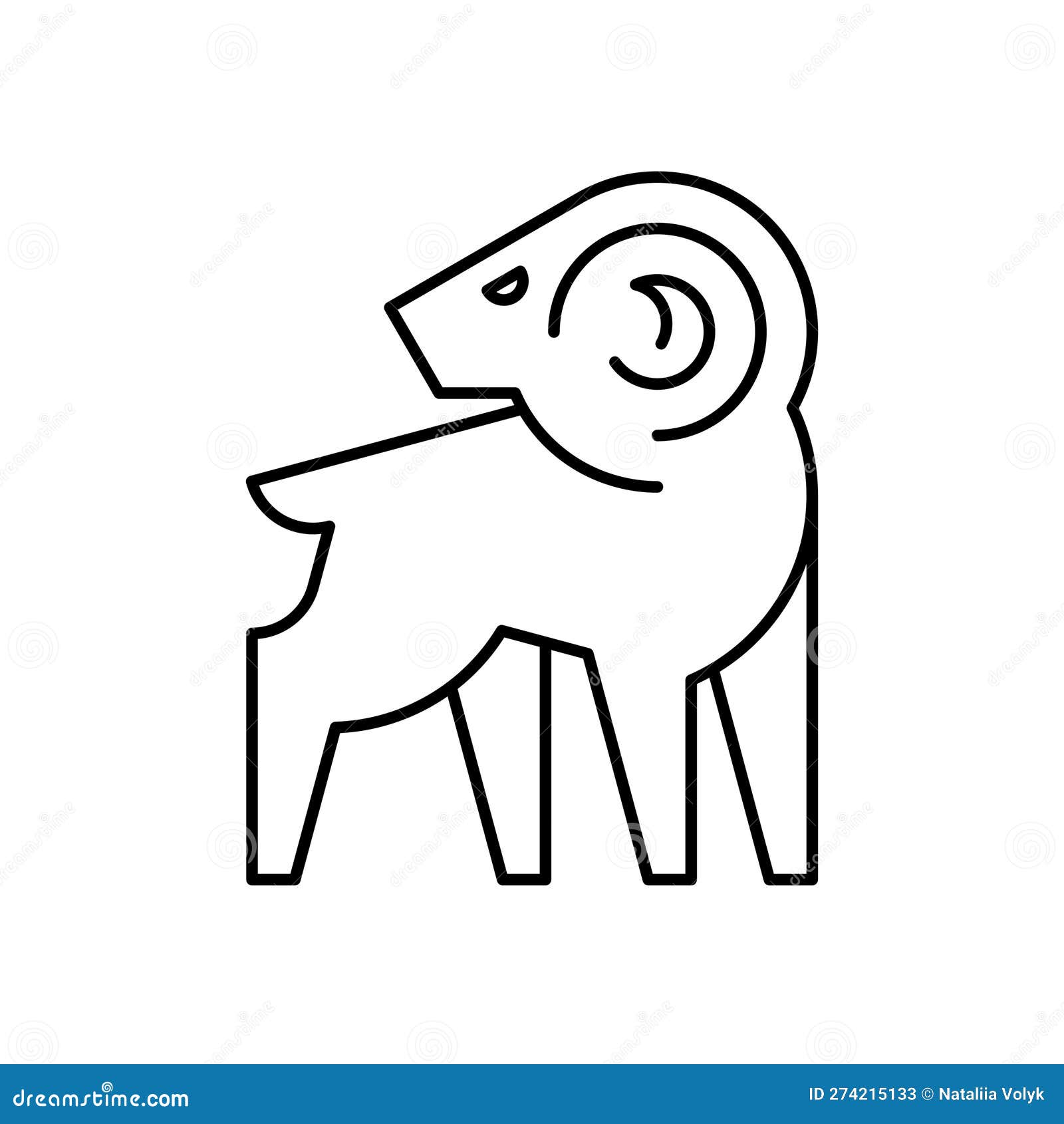 Ram Logo stock vector. Illustration of graphic, strong - 274215133