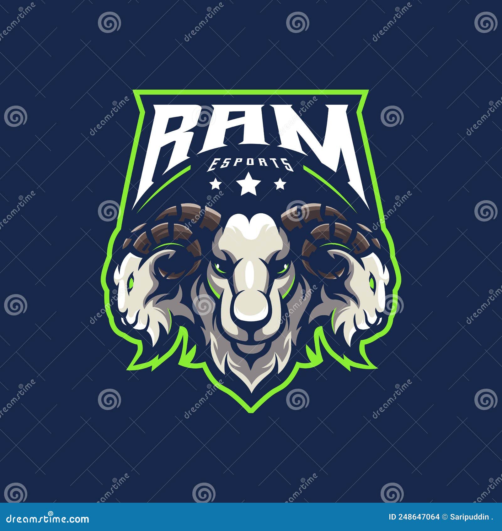 Ram mascot logo stock vector. Illustration of icon, gaming - 248647064