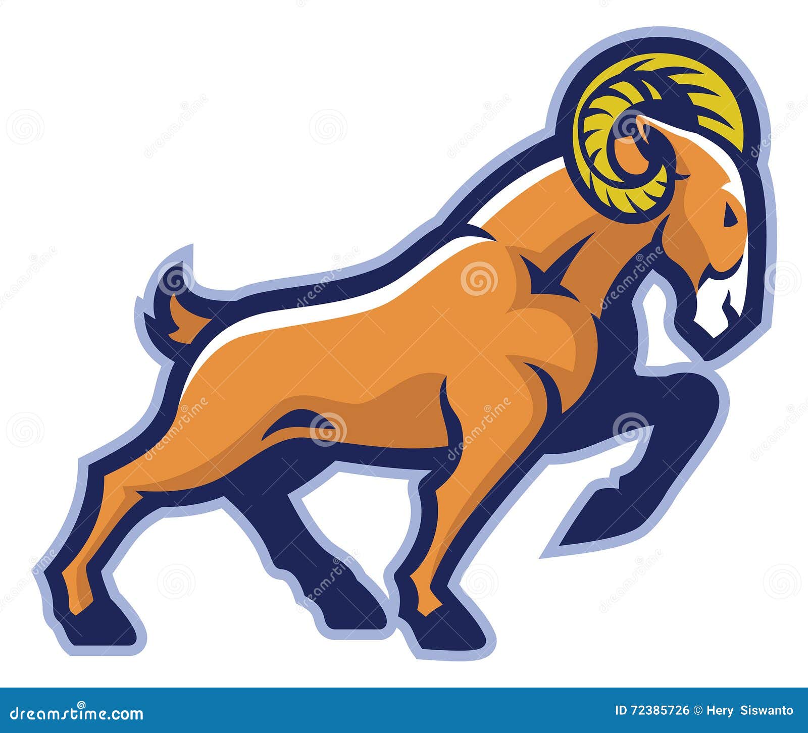 Ram Mascot stock vector. Illustration of sport, horn - 72385726