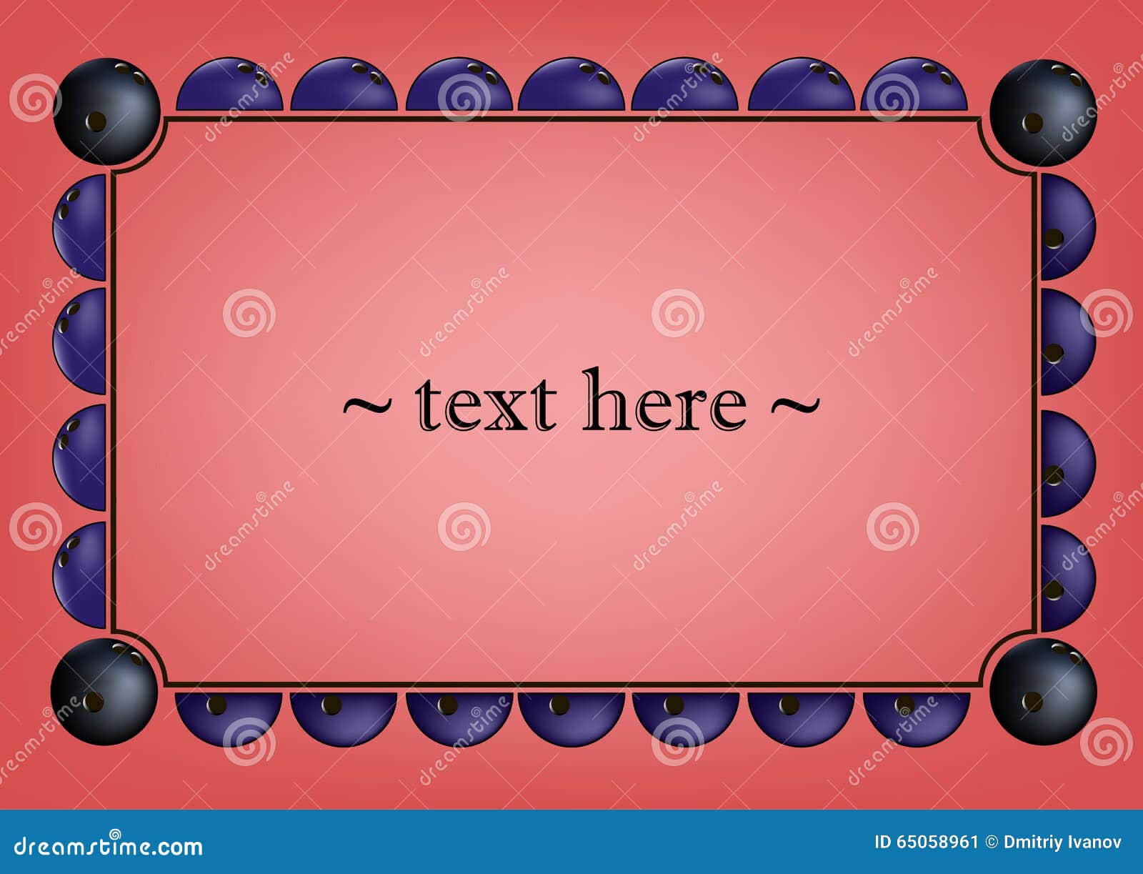 Ram med bowling vektor illustrationer. Illustration av spelrum - 65058961