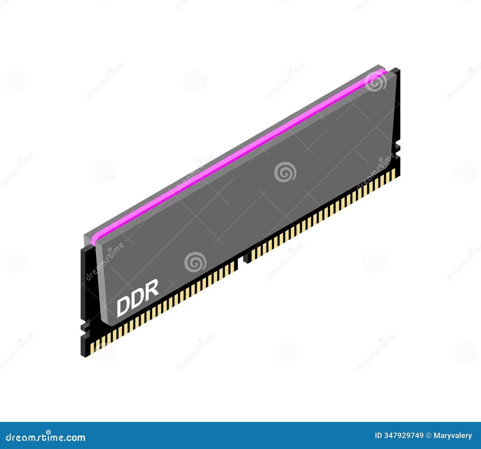 RAM Memory Card. Random Access Memory Isolated Stock Vector ...