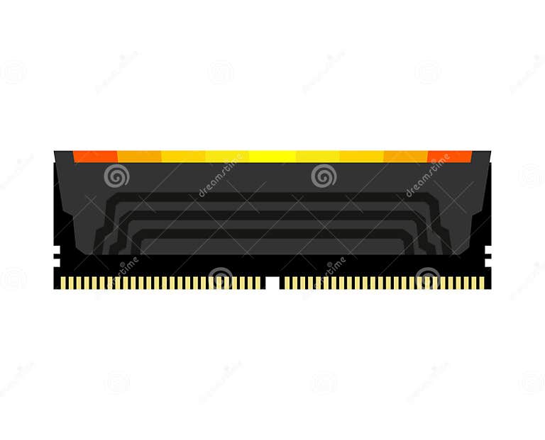 RAM Memory Card. Random Access Memory Isolated Stock Illustration - Illustration of service ...