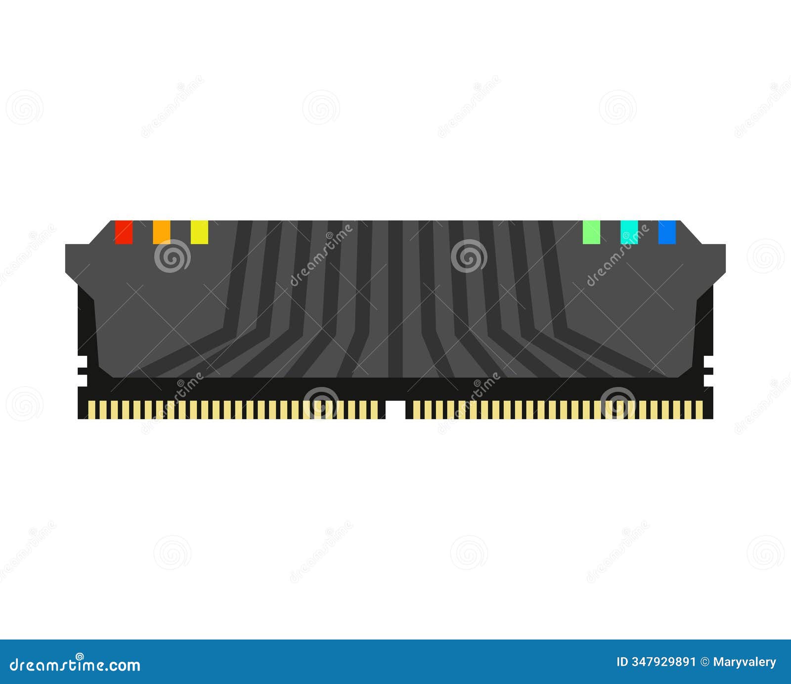 RAM Memory Card. Random Access Memory Isolated Stock Image - Image of ...