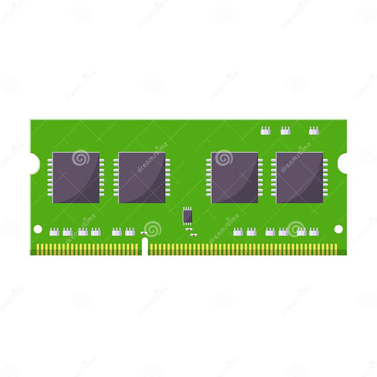 RAM Memory Illustration. Clean Icon Design Element on Isolated White ...