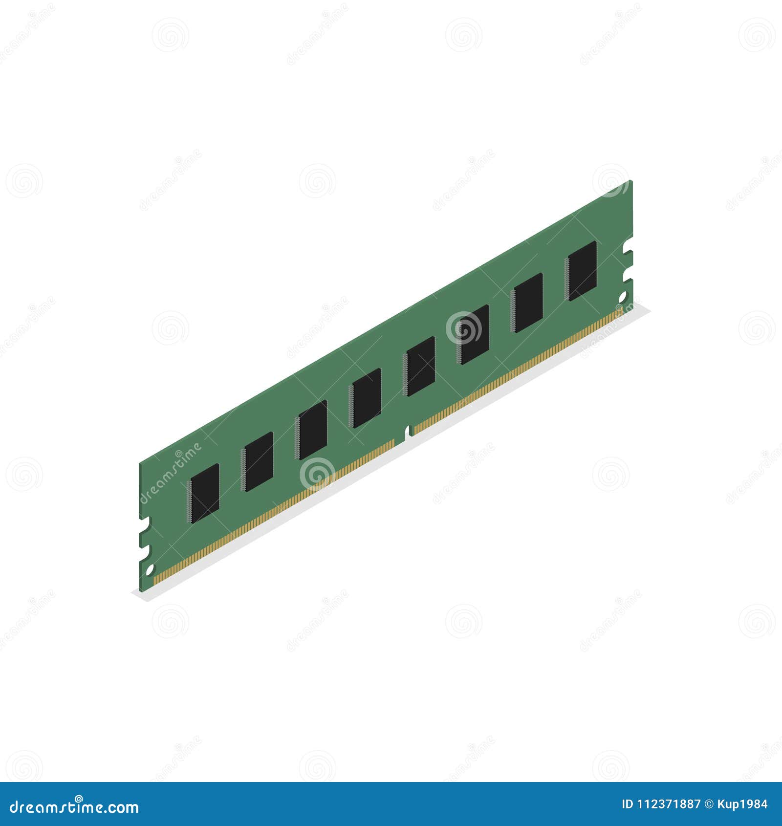 RAM Module in 3D, Vector Illustration. Stock Vector - Illustration of ...