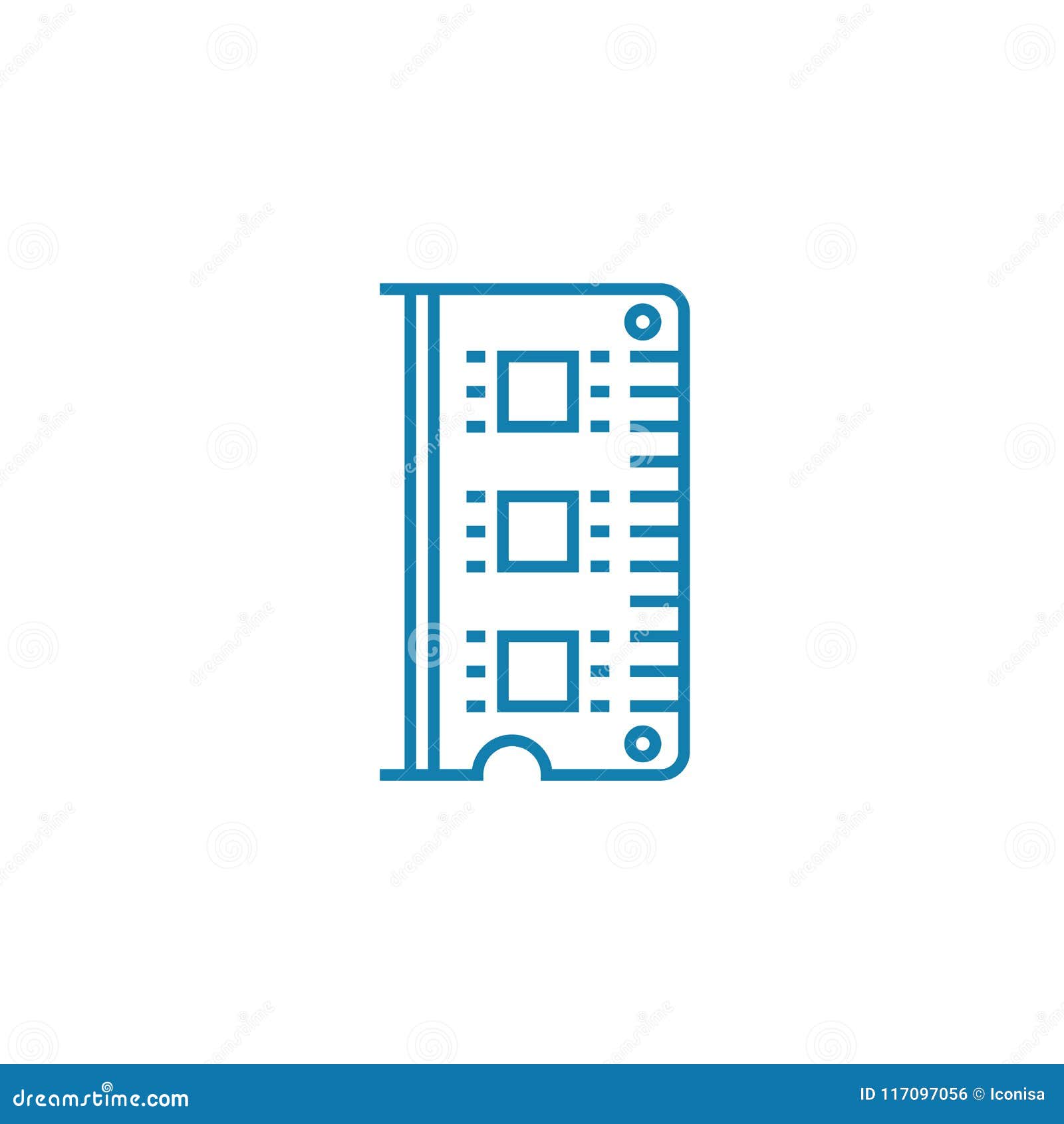 Ram Module Linear Icon Concept. Ram Module Line Vector Sign, Symbol ...