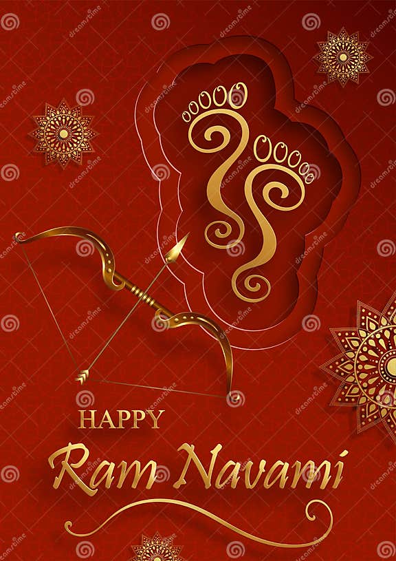 Ram Navami Celebration The Rama Lord Festival On Colro Background