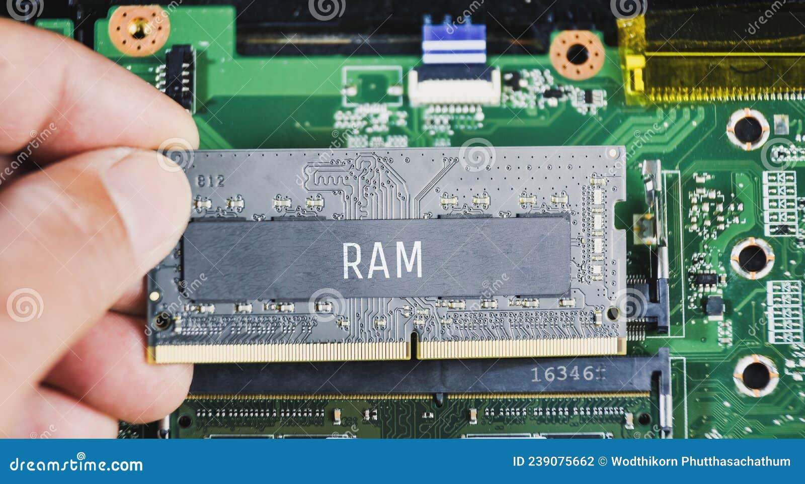 RAM Random Access Memory DDR4 in the Technician Hand Stock Photo ...