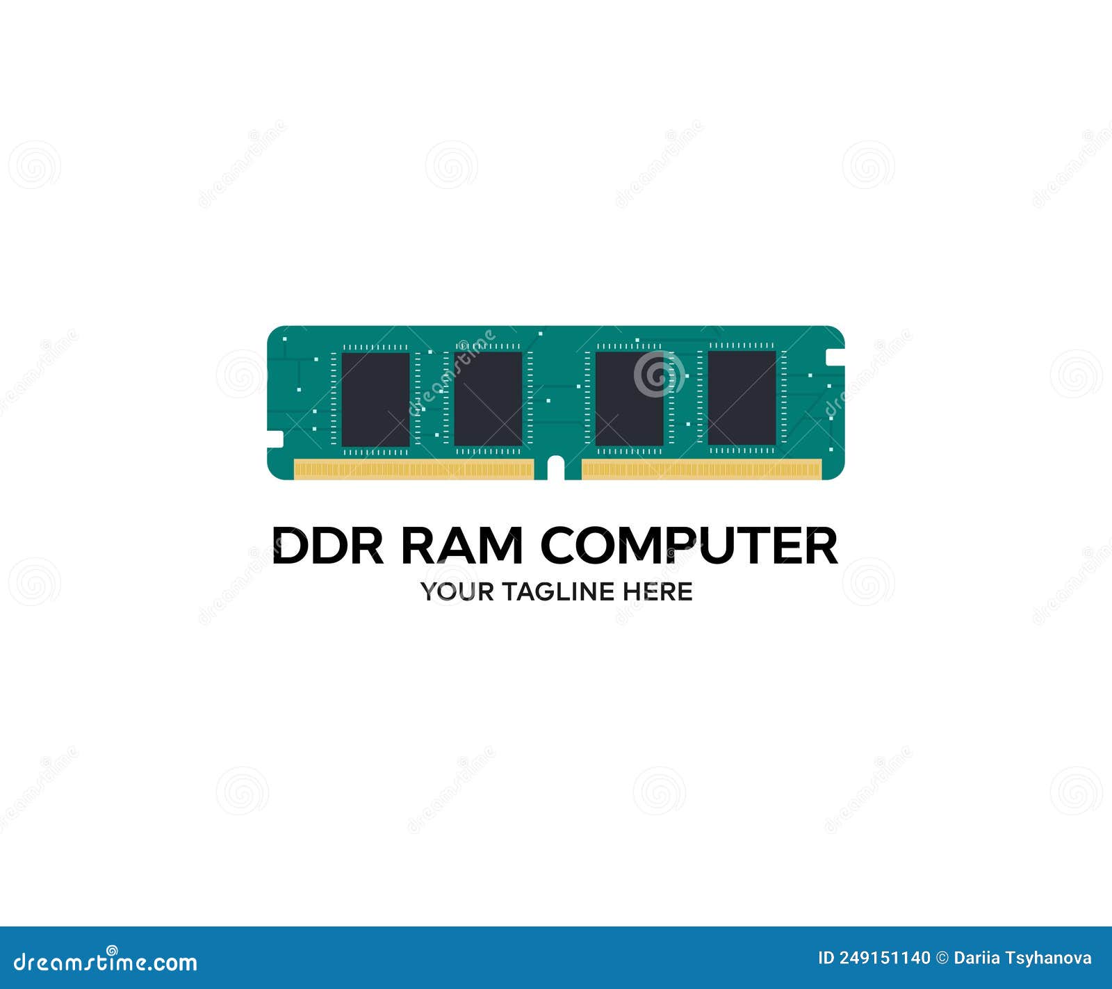 RAM Random Access Memory Modules. Stock Vector - Illustration of ...