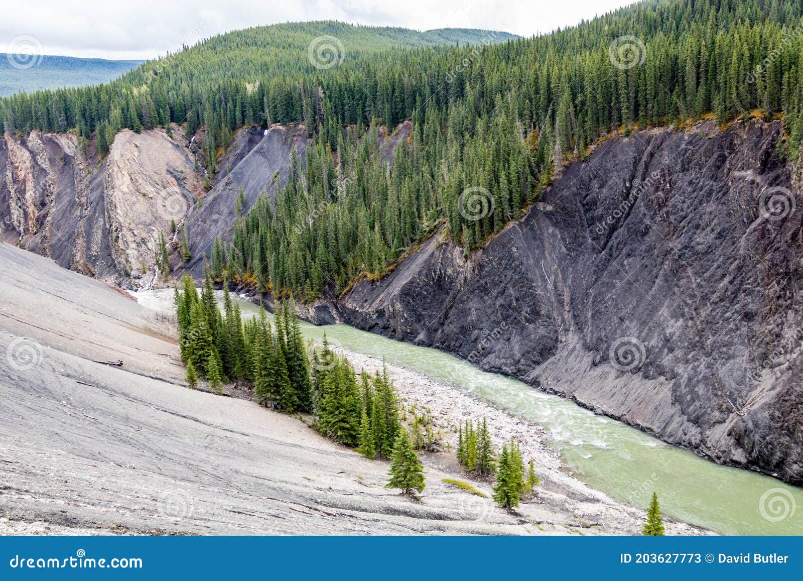 The Ram River Flows through the Mountain Side. Ram Falls Provincial ...