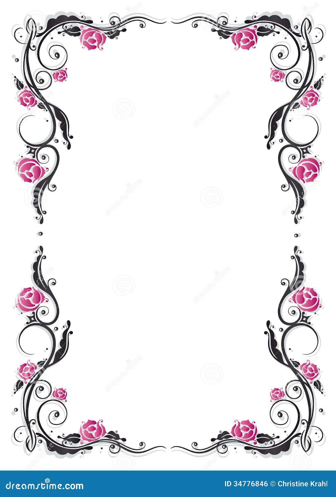 Ram rosor, tappning vektor illustrationer. Illustration av krusidullar ...