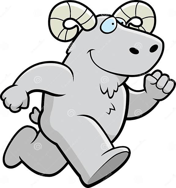 Ram Running stock vector. Illustration of gray, running - 10638302