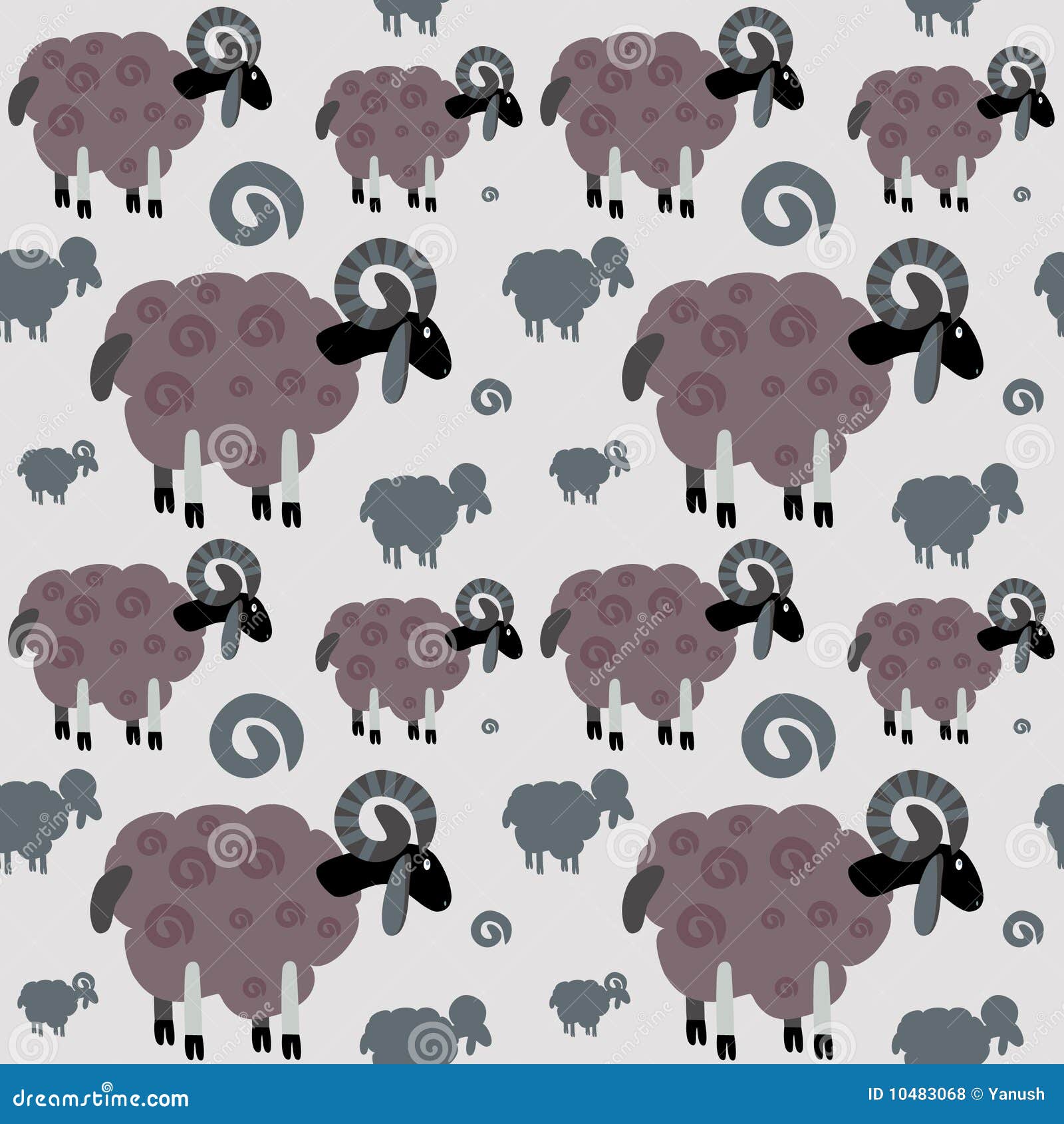 Ram seamless pattern stock vector. Illustration of ornament - 10483068