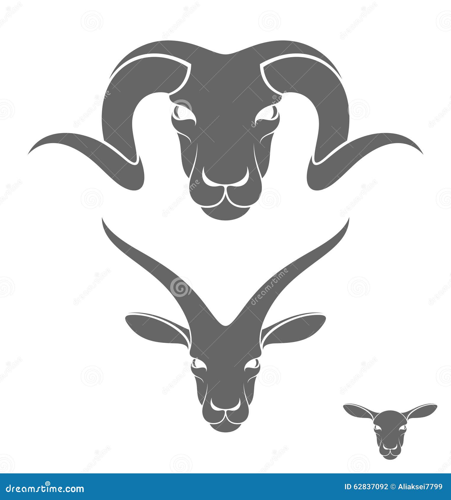 Sheep Goat Horns Idea Logo Design Vector Icon Illustration. Aries ...