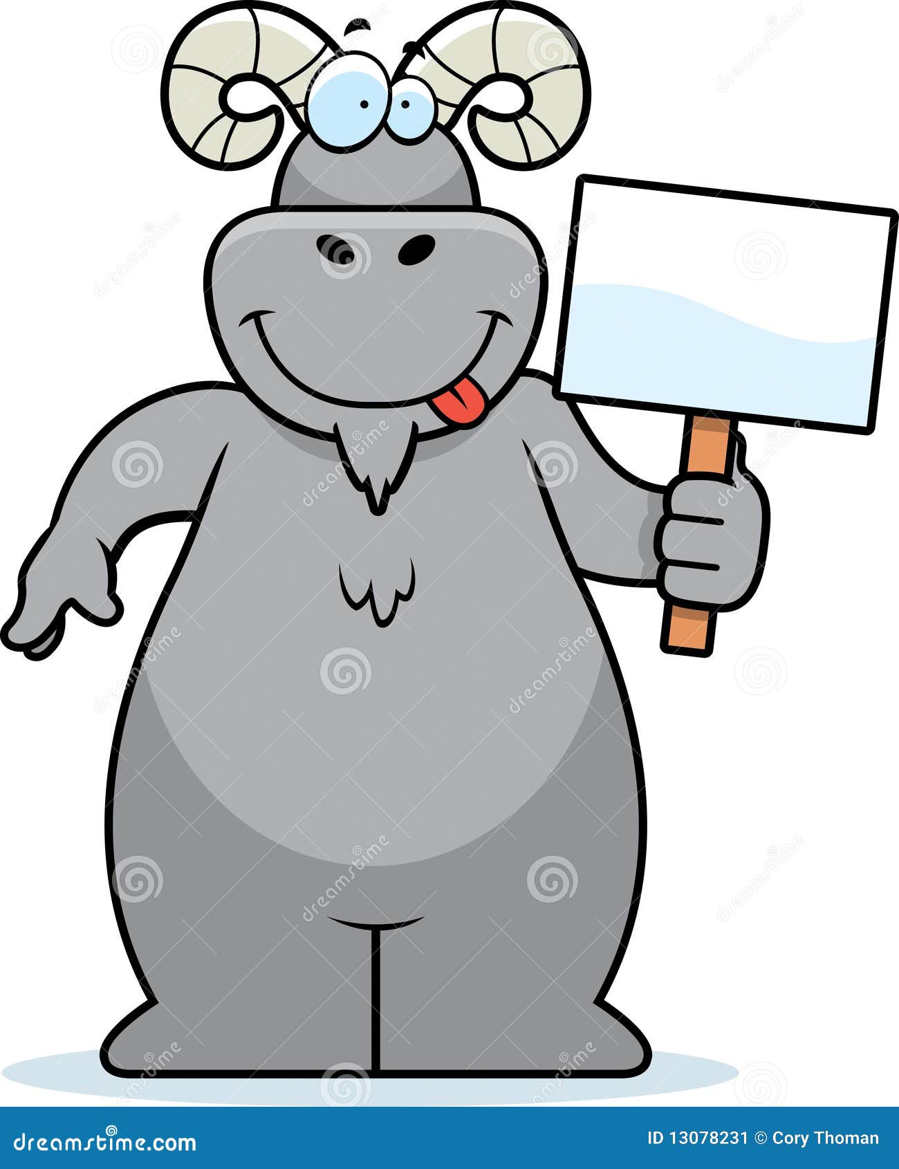 Ram Sign stock vector. Illustration of happy, holding - 13078231