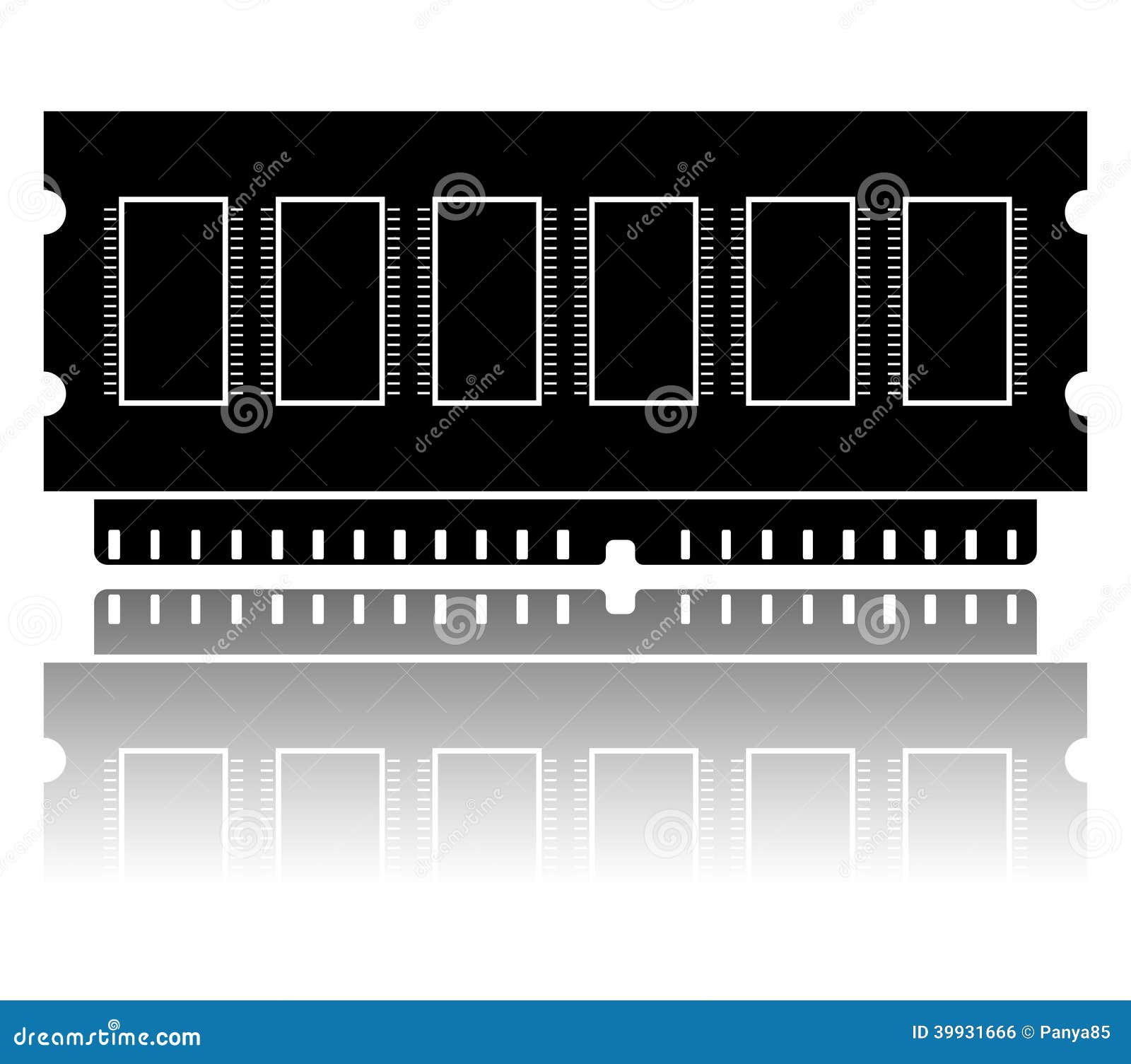 RAM silhouette stock vector. Illustration of access, computer - 39931666