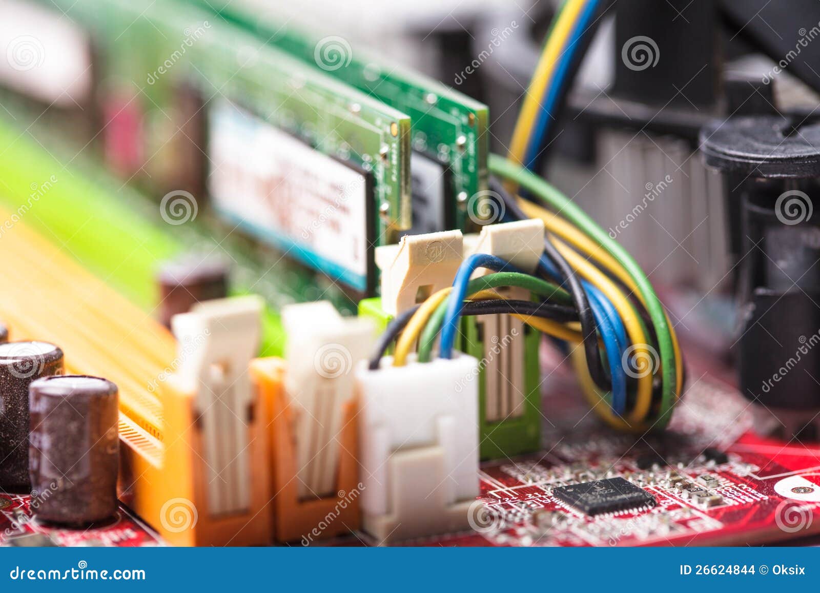 RAM socket stock photo. Image of microchip, parts, electronic - 26624844