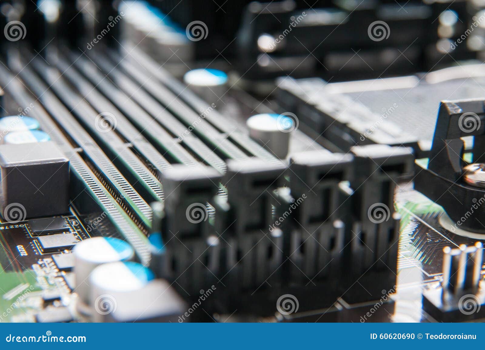 Ram sockets stock photo. Image of inside, hard, close - 60620690