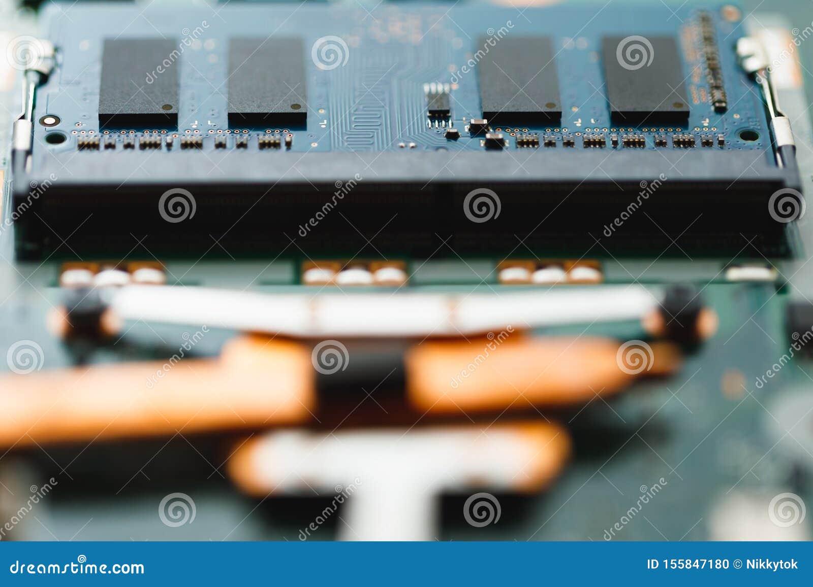Ram sodimm memory module stock photo. Image of blue - 155847180