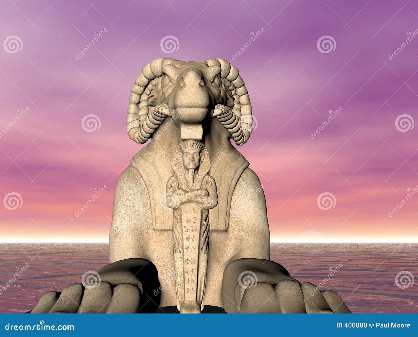 Ram Sphinx stock illustration. Illustration of eternity - 400080