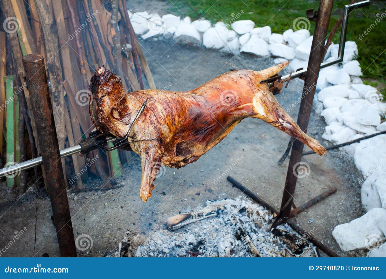 Ram on a spit stock photo. Image of beauty, nutrition - 29740820