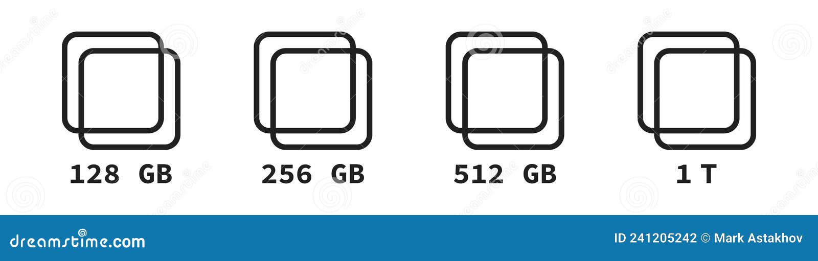 Ram Ssd Icon. Vector Computer Memory Chip Icons Stock Vector ...