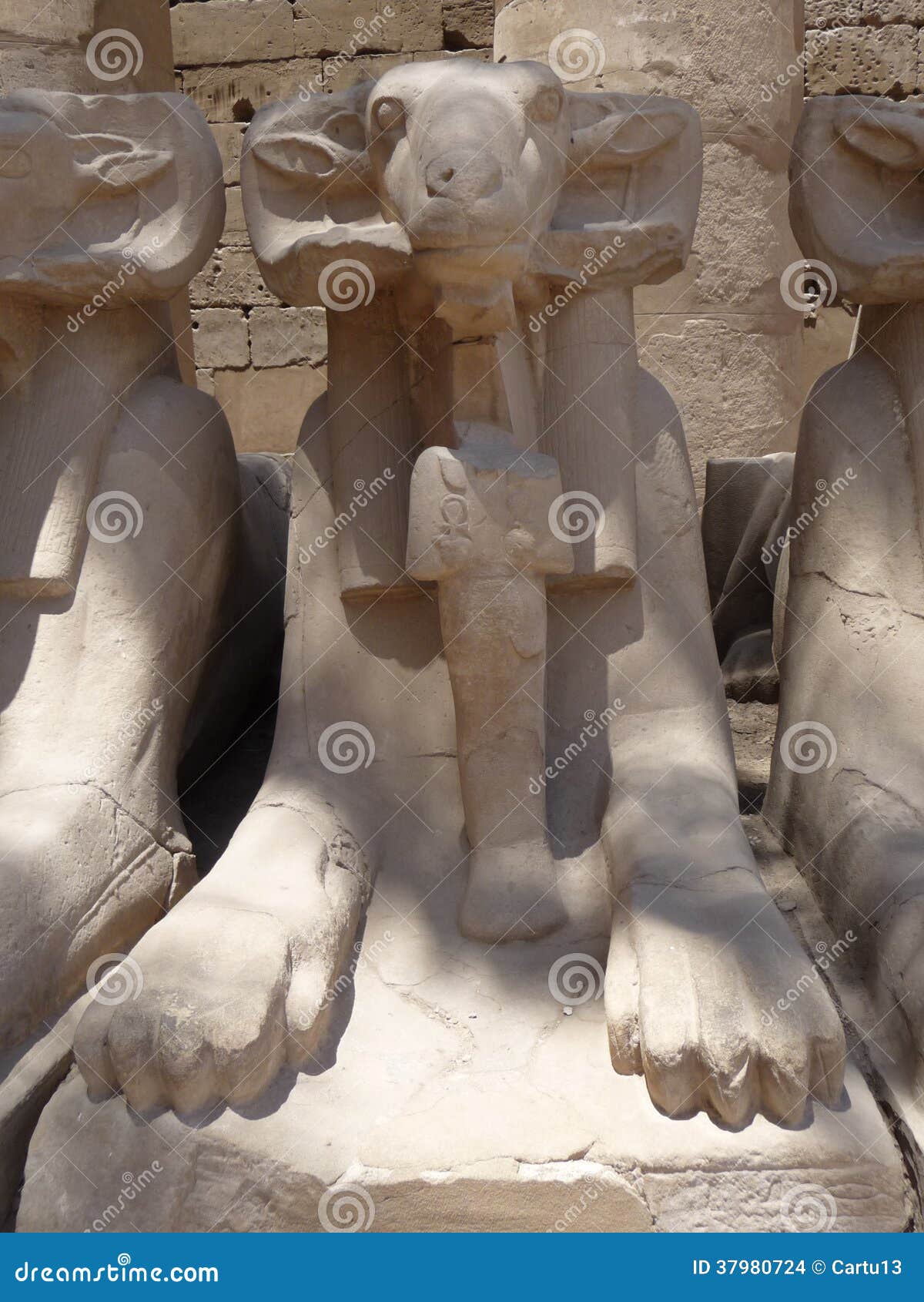 Ram statue editorial stock image. Image of night, nile - 37980724