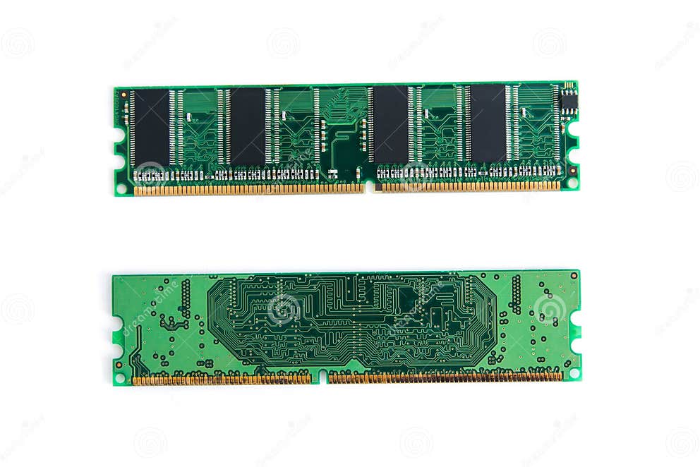RAM Stick of Computer (random Access Memory) Isolated on White. Stock ...