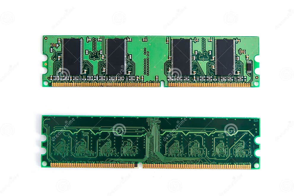 RAM Stick of Computer (random Access Memory) Isolated on White. Stock Image - Image of board ...