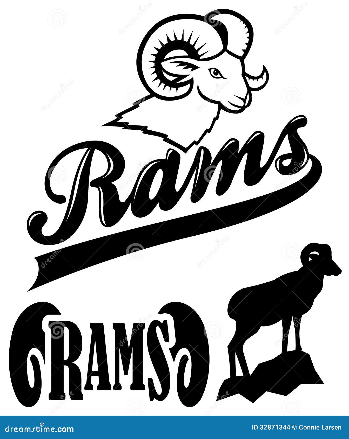 Ram Team Mascot illustrazione di stock. Illustrazione di squadra - 32871344