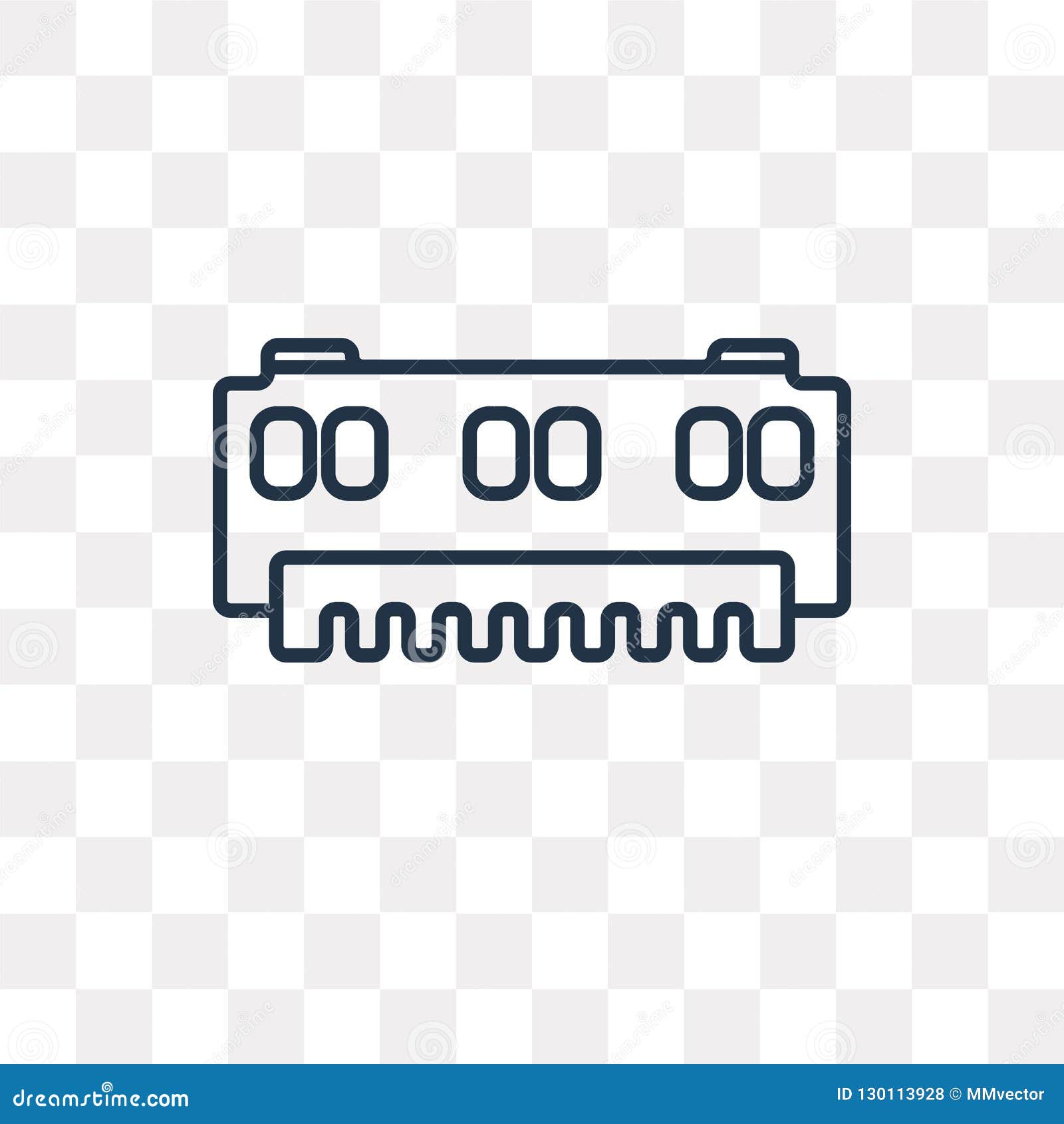 Ram Vector Icon Isolated on Transparent Background, Linear Ram T Stock ...