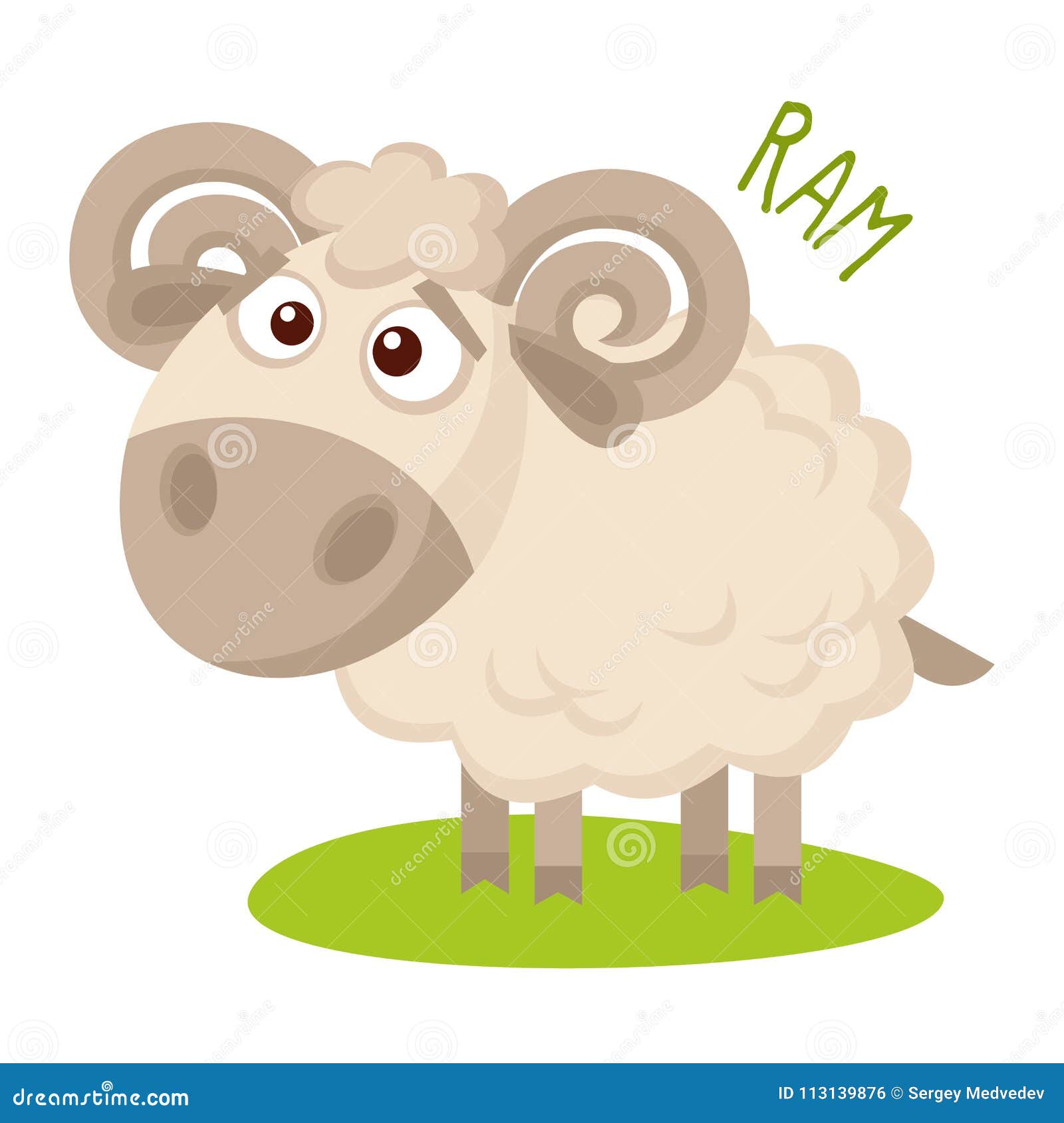 Ram Vector Illustration Isolated Stock Illustration - Illustration of ...