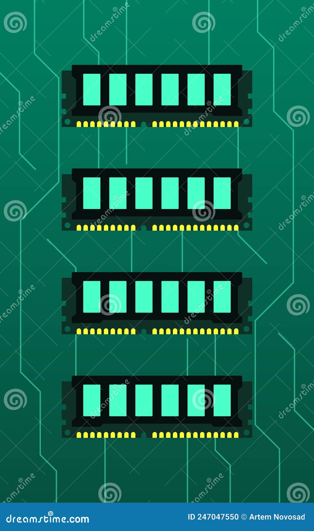 RAM. Vector Illustration. Wallpaper, Poster, Cover. a Simple Flat Image ...