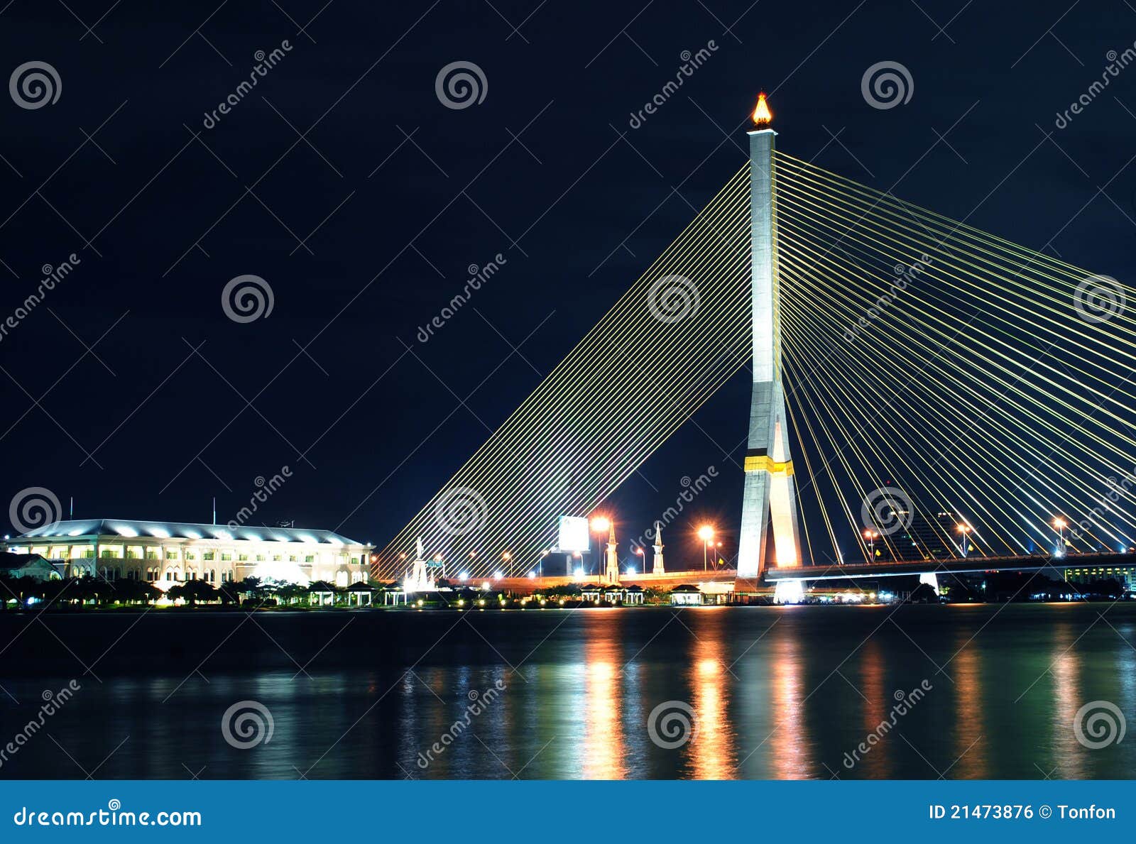Rama 8 bridge stock photo. Image of scenic, city, praya - 21473876