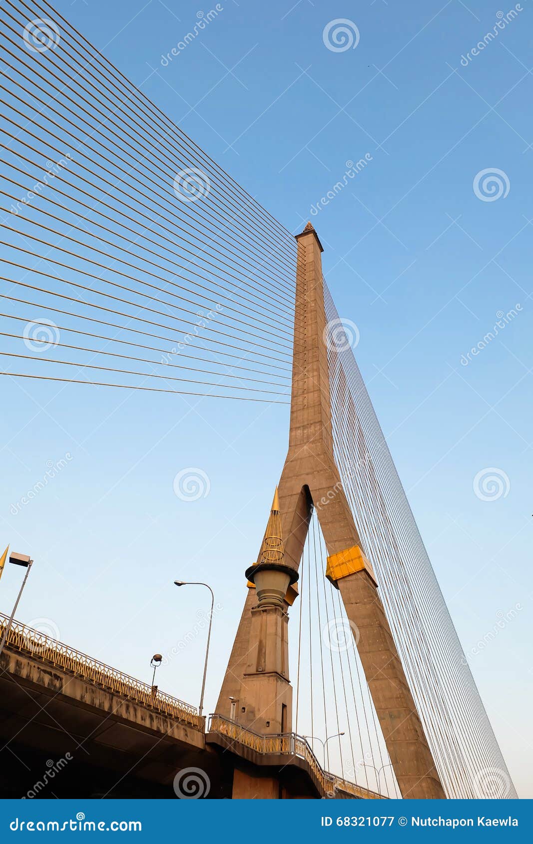 Rama 8 bridge. stock image. Image of sunset, thailand - 68321077