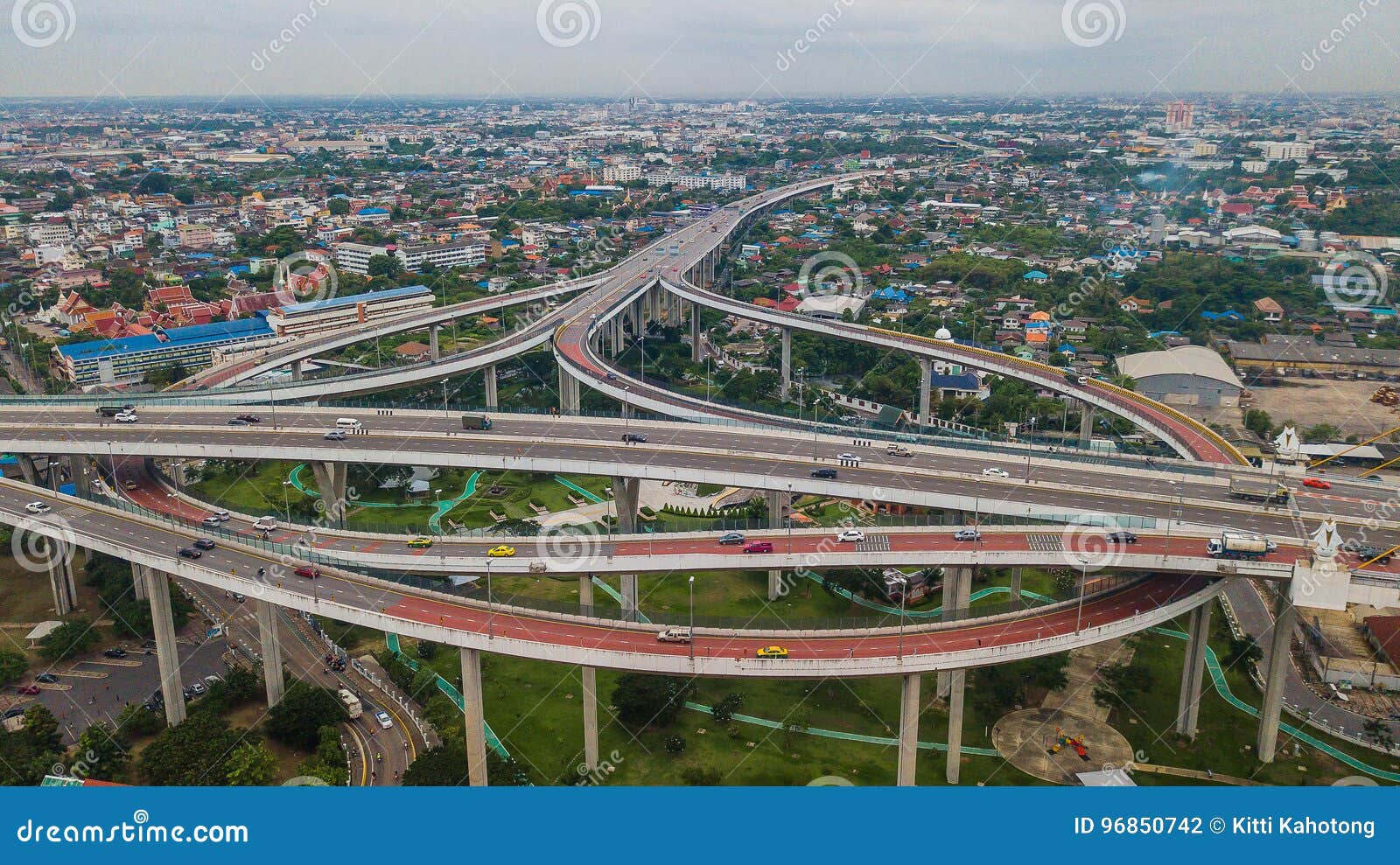 Rama 9 Bridge in Thailand ,Bird Eye View Stock Photo - Image of ...