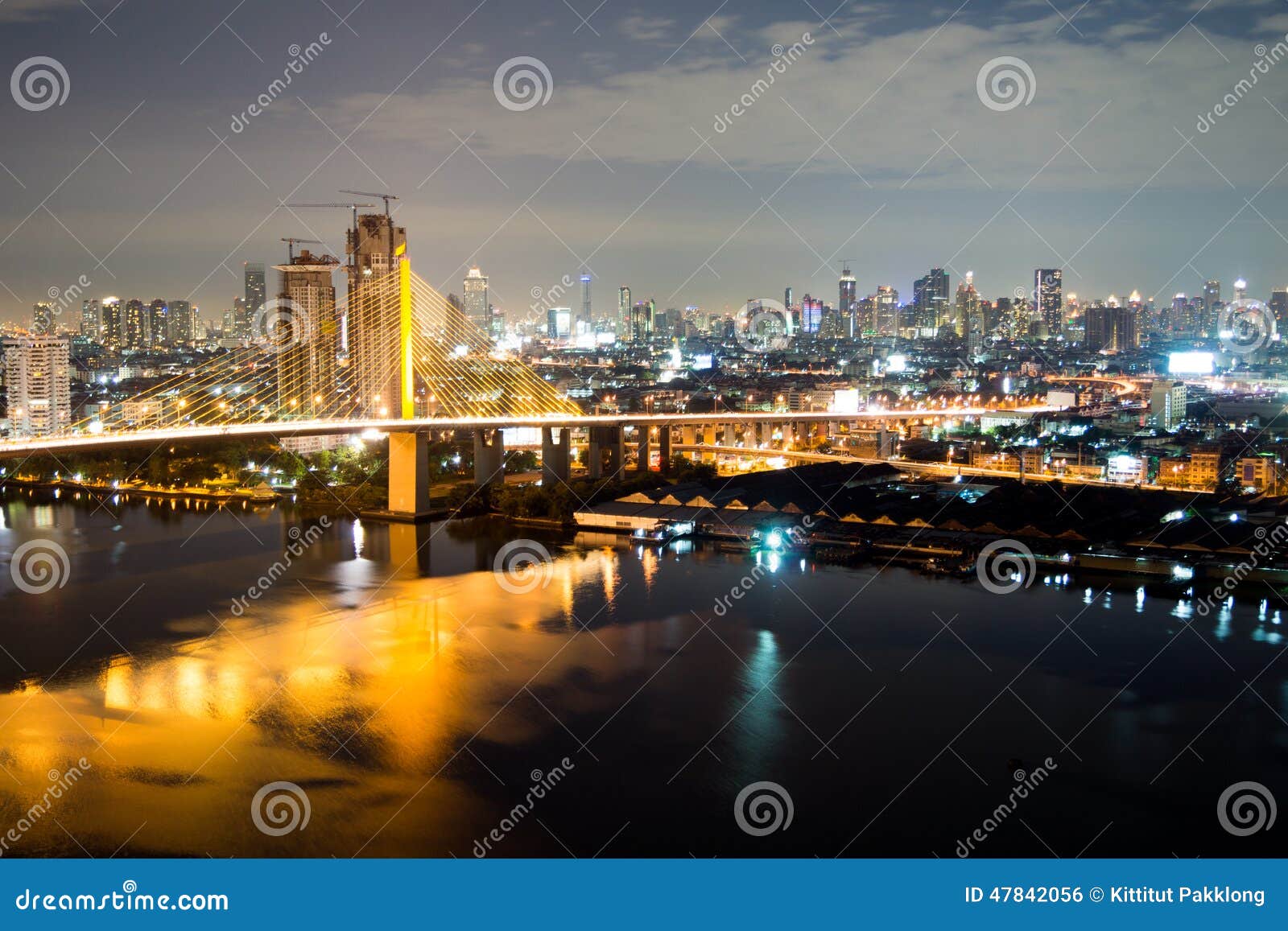 Rama IX Bridge stock photo. Image of ramaixbridge, light - 47842056