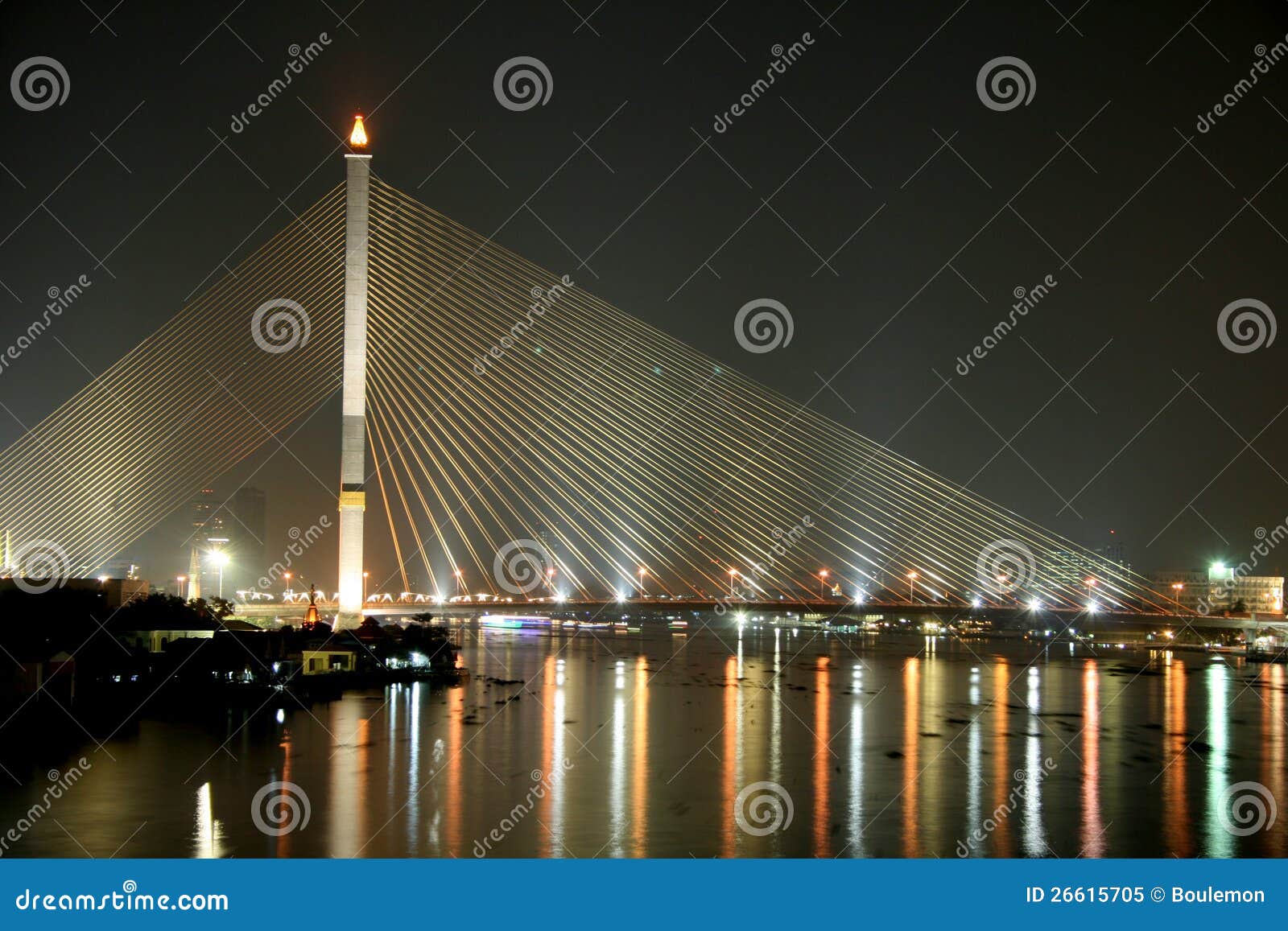The Rama VIII Bridge, One Of Thailand Most Famous Bridges, Spanning The ...